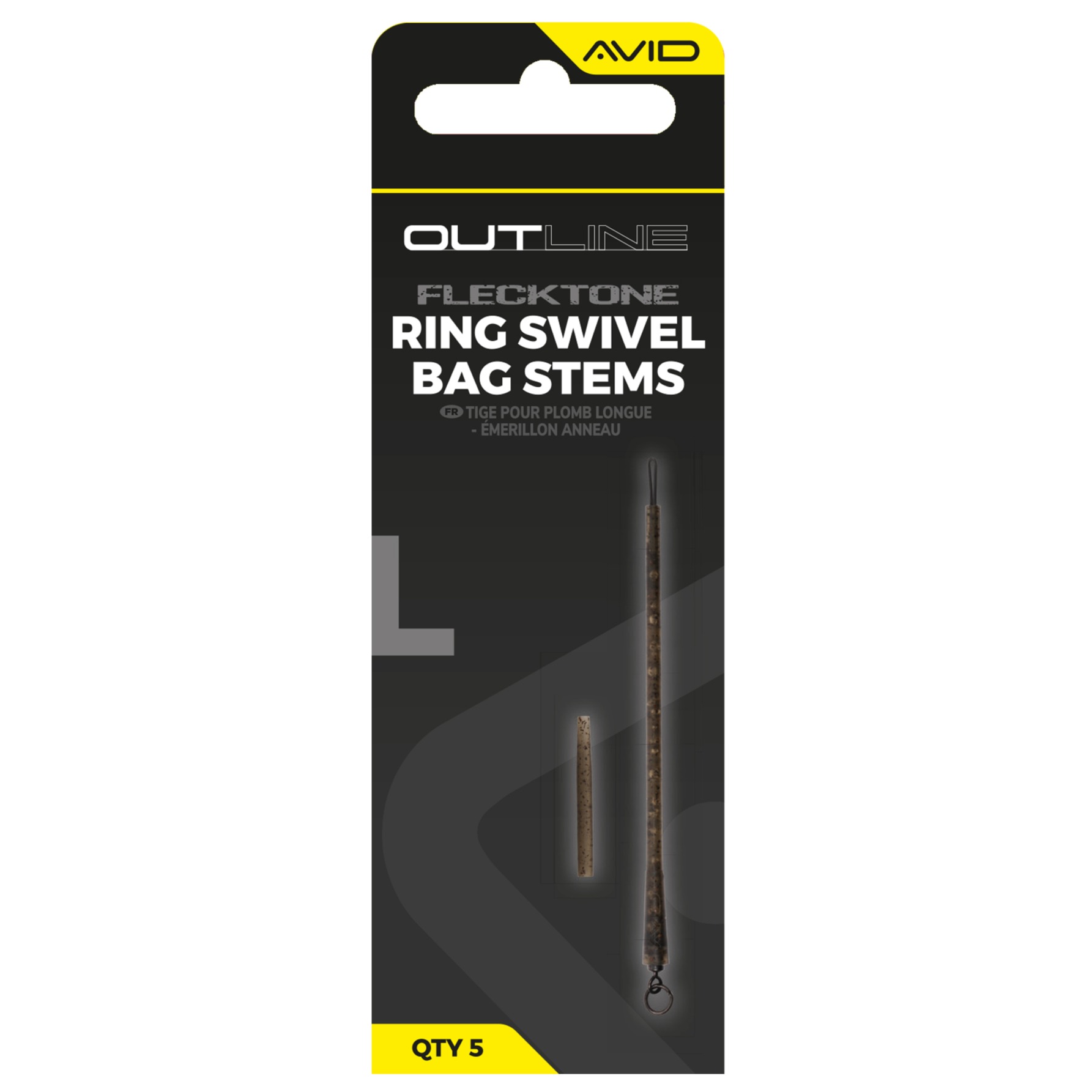 Avid Carp Outline Flecktone Bag Stems (Ring Swivel) - £4.99